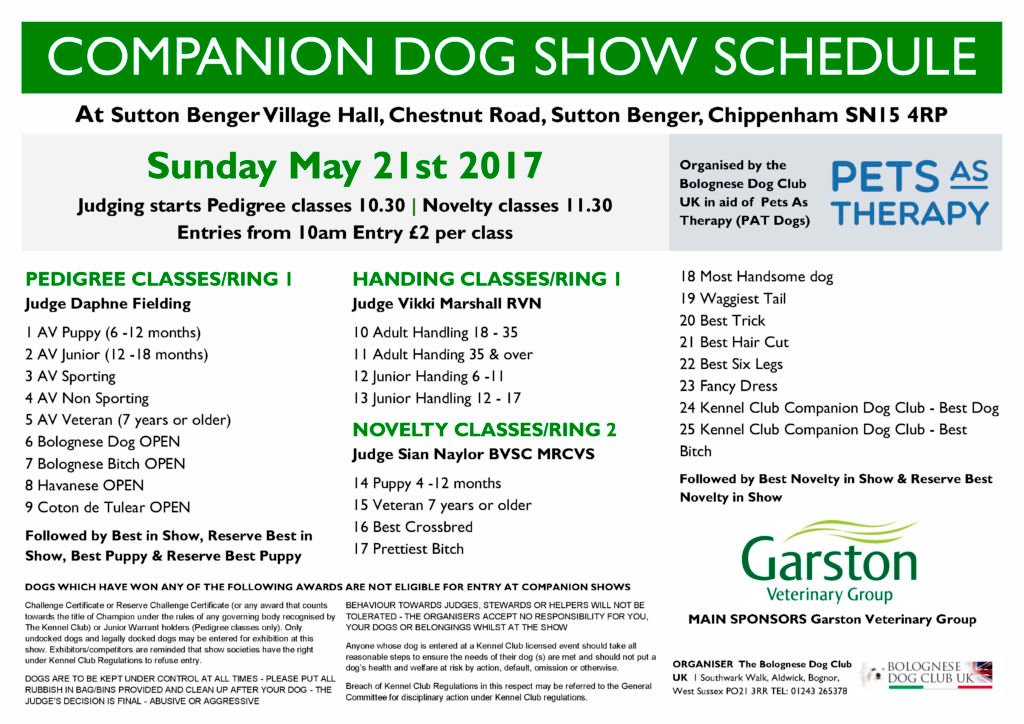 Companion Dog show 2017 v4l SCHED JPEG Bolognese Dog Club UK Companion Dog show 2017 v4l SCHED JPEG Bolognese Dog Club UK